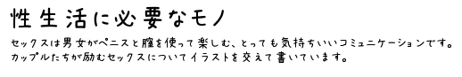 性生活に必要なモノ